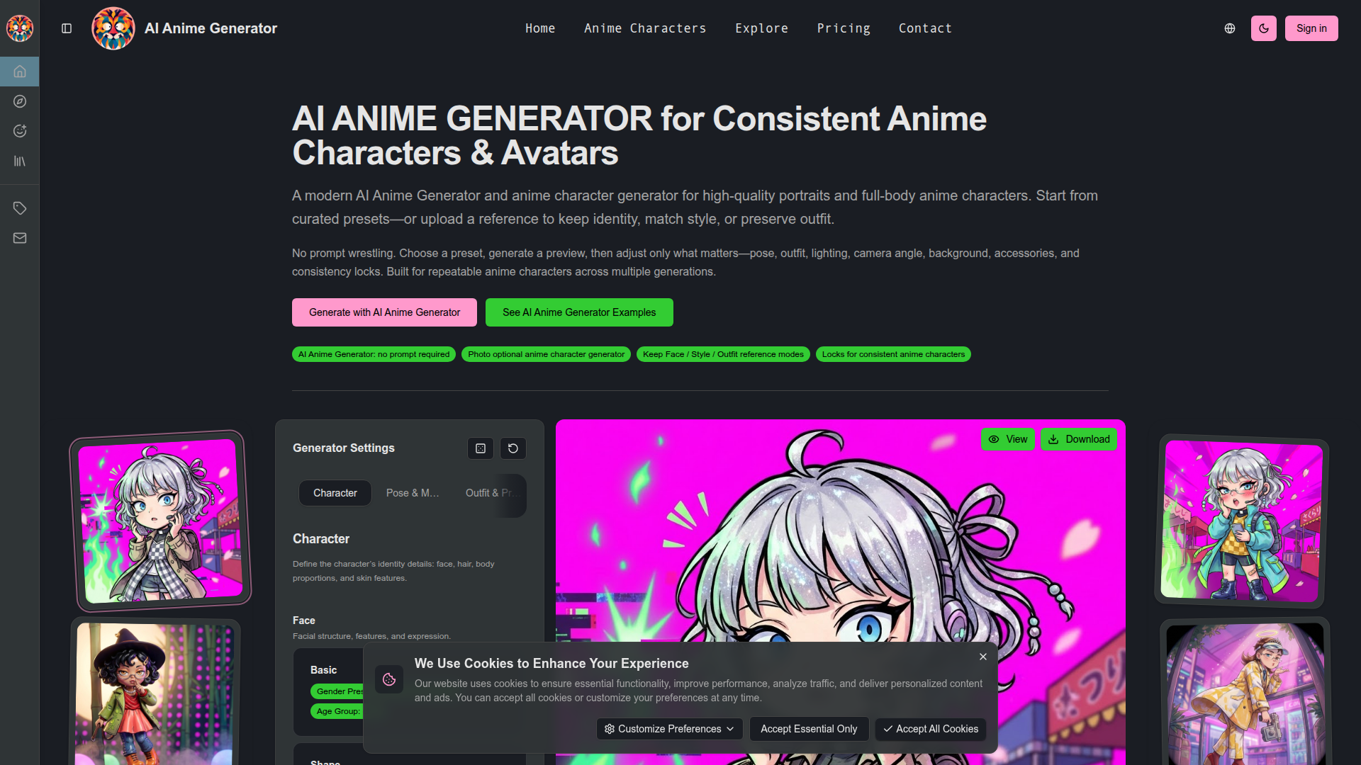 AI Anime Generator — HUNT0
